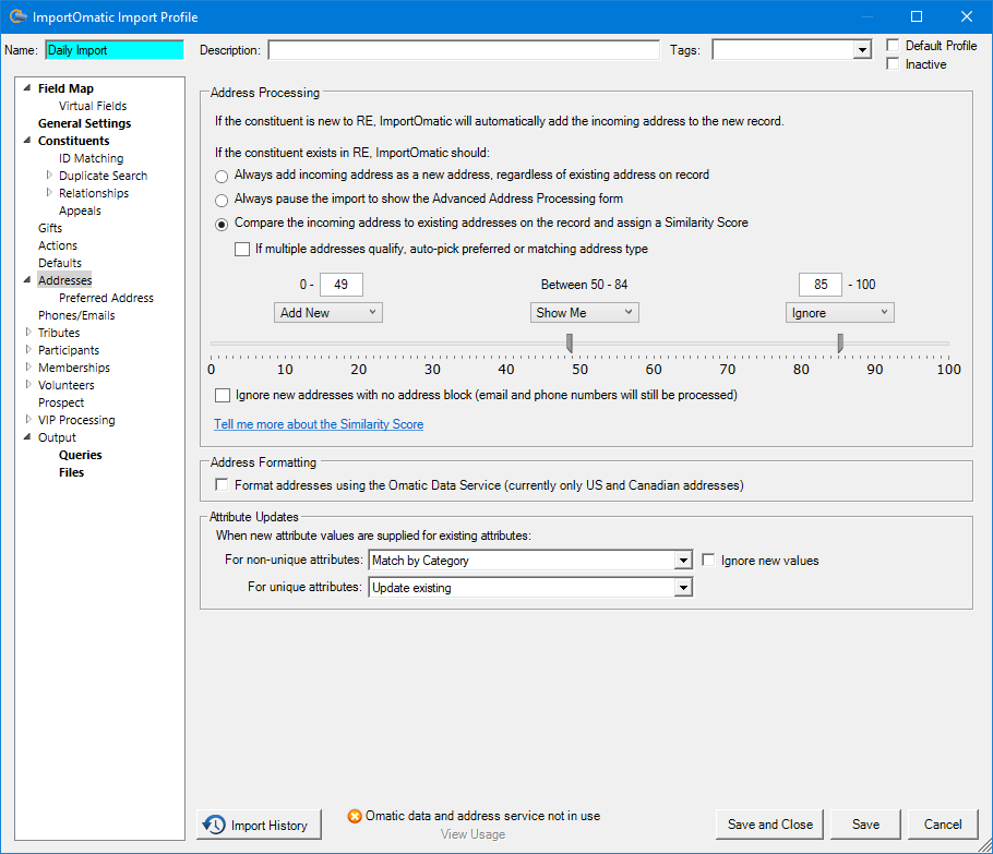 What are Address Processing Rule Options?