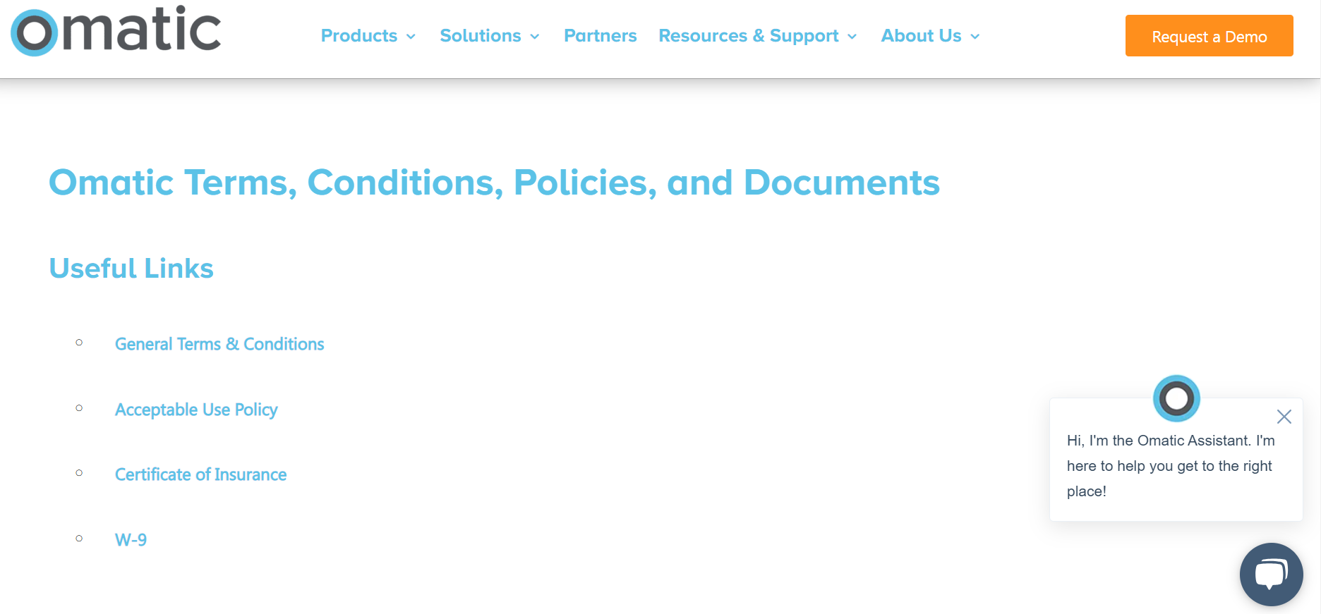 W-9 form (Request for Taxpayer Identification Number and Certification) completed by Omatic Software