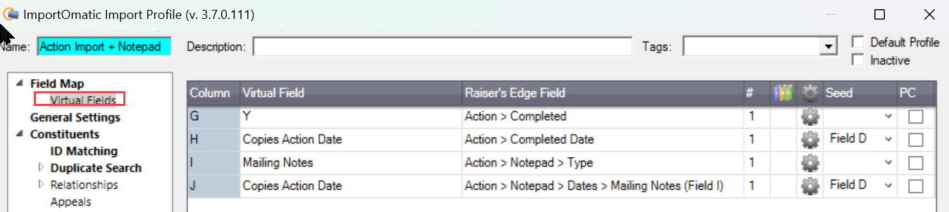 How to Map an Action Notepad