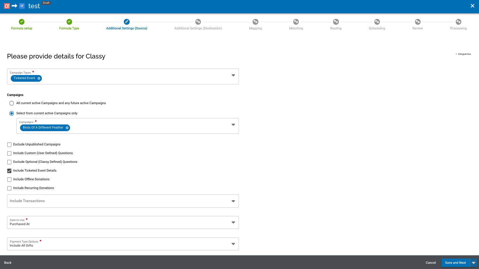 How to Include Ticketed Event Details in a Classy Transaction Integration