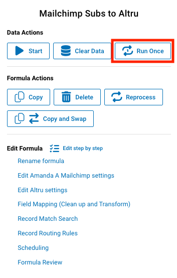 How to Run Formulas On Demand