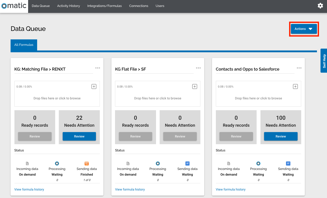 Tab Views in Omatic Cloud