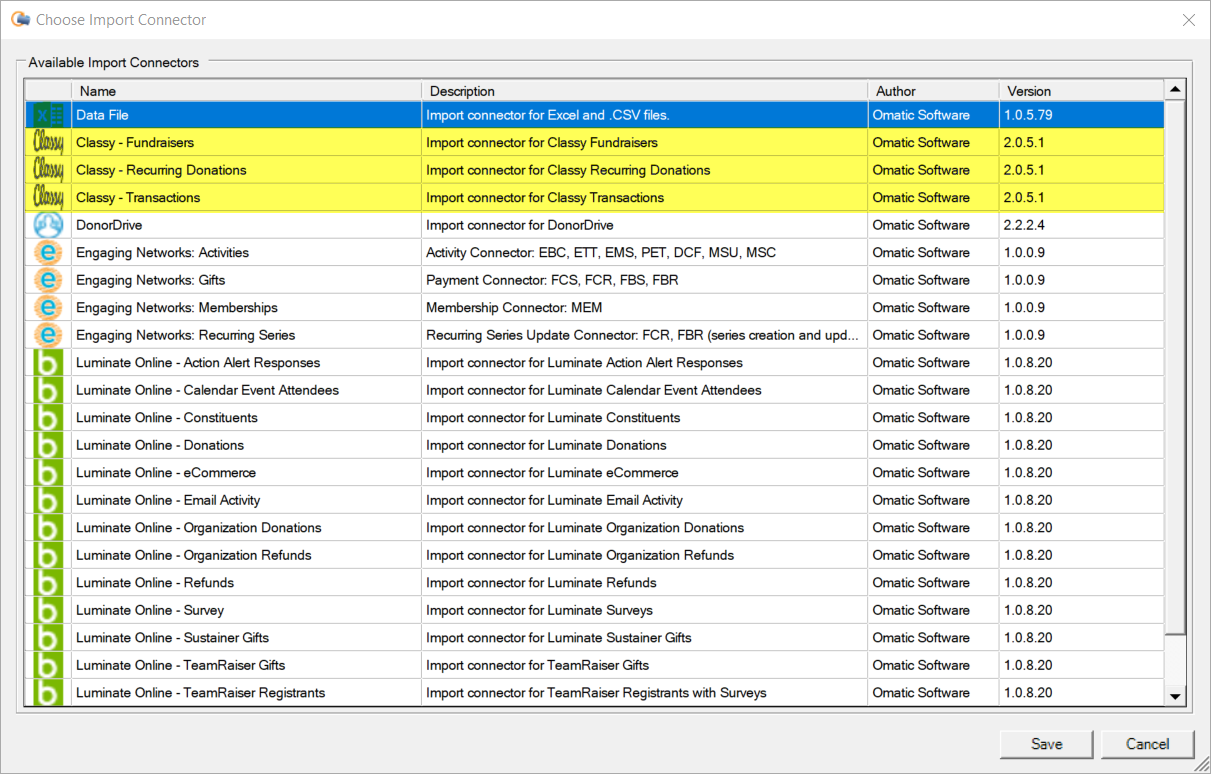 How to Create a New Connector Profile for Classy