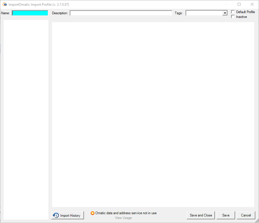 Issue: New Profile Completely Blank
