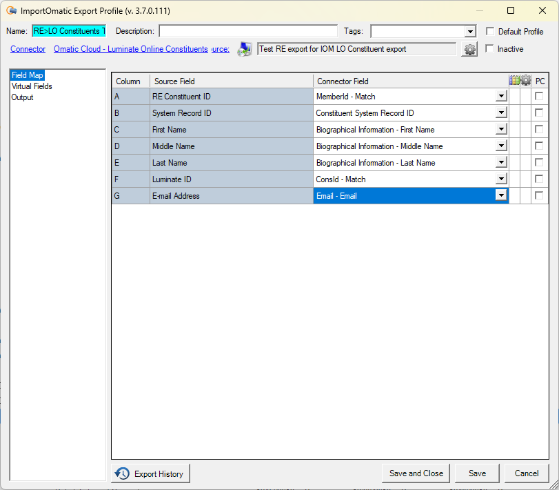 How to Use an ImportOmatic Export Profile to Update the Primary Email Address of an Existing ...