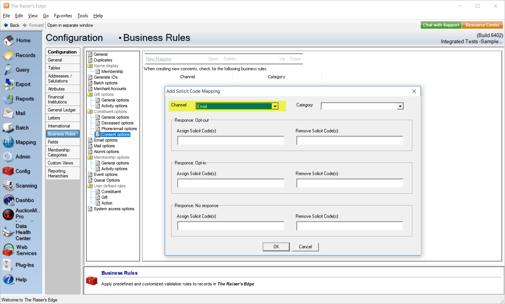 Error: Required Field Missing: Channel