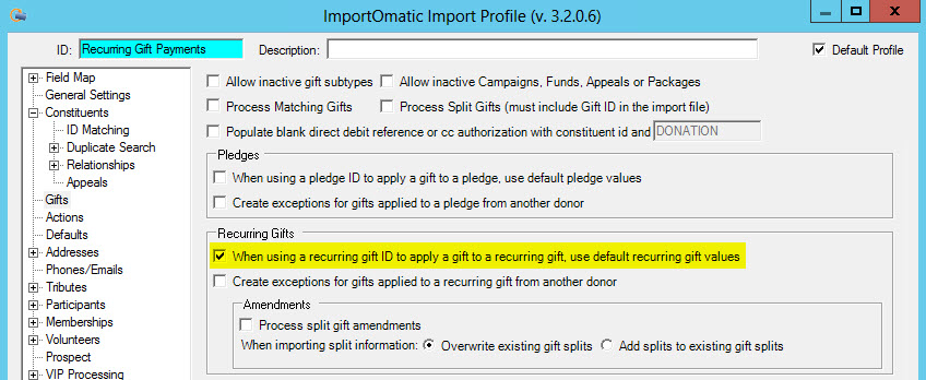 How to Import Recurring Gift Payments