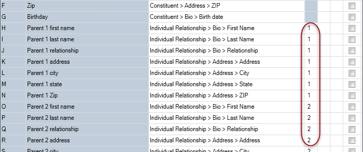 How does the Group Number Column (#) work?