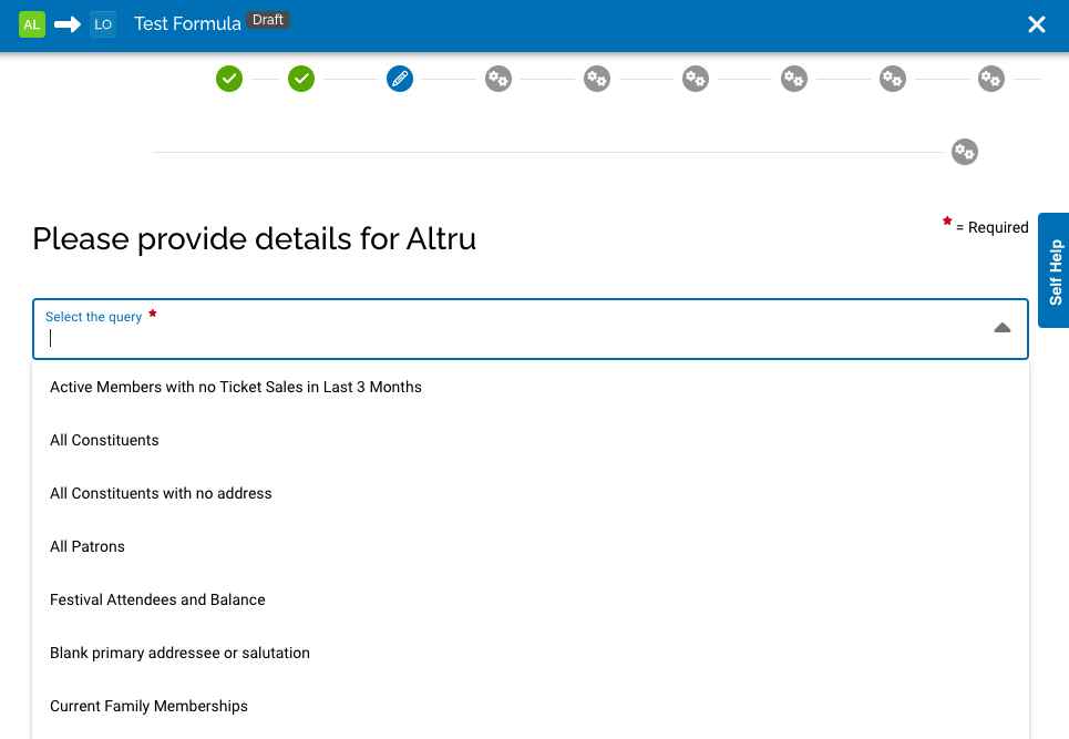 Altru Query to Luminate Group Sync Formula