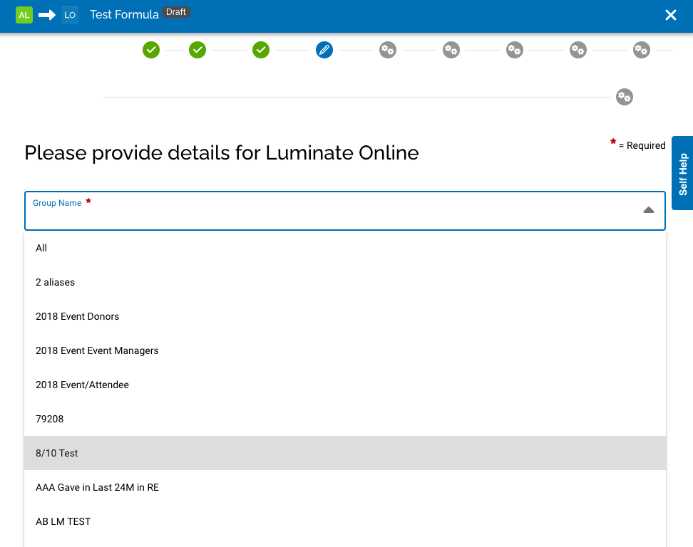 Altru Query to Luminate Group Sync Formula