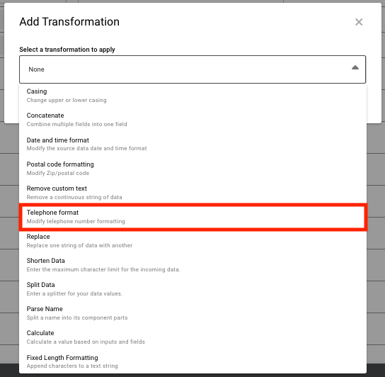 How to Transform Telephone Format