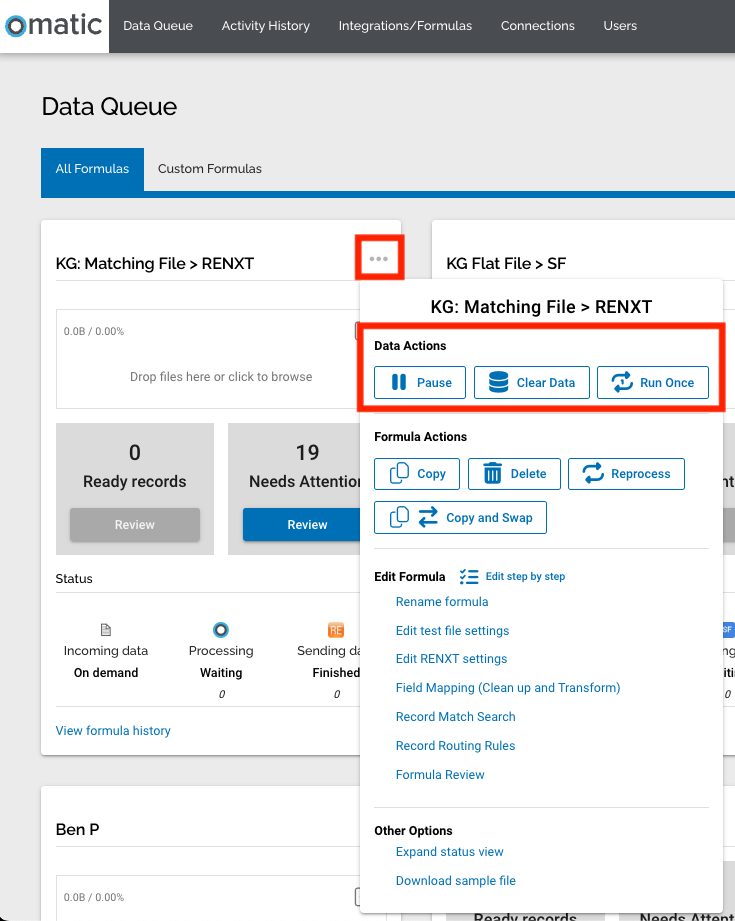 How to Perform Data Actions
