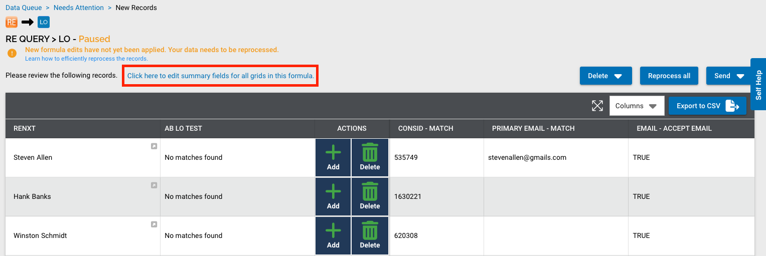 How to Edit Summary Display Fields in a Bucket