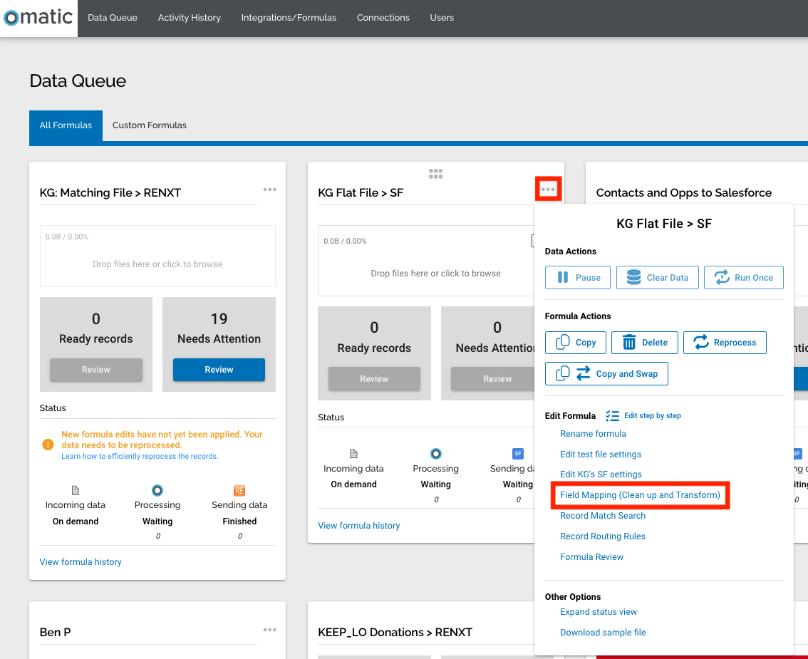 How to Edit Mapping in an Existing Formula