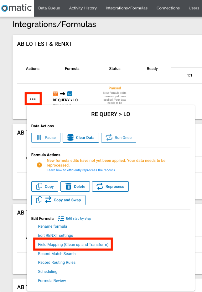 How to Edit Mapping in an Existing Formula