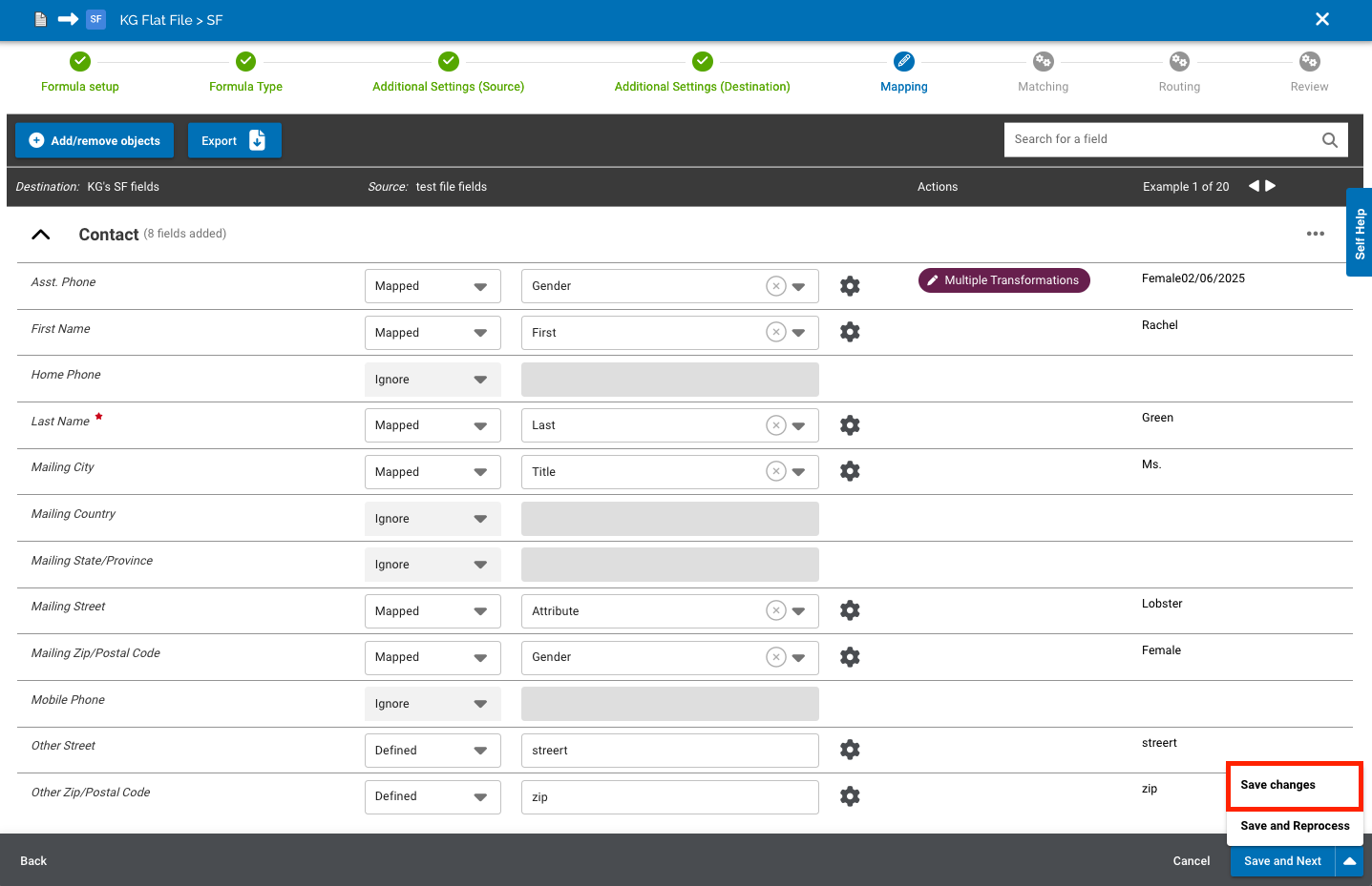 How to Edit Mapping in an Existing Formula
