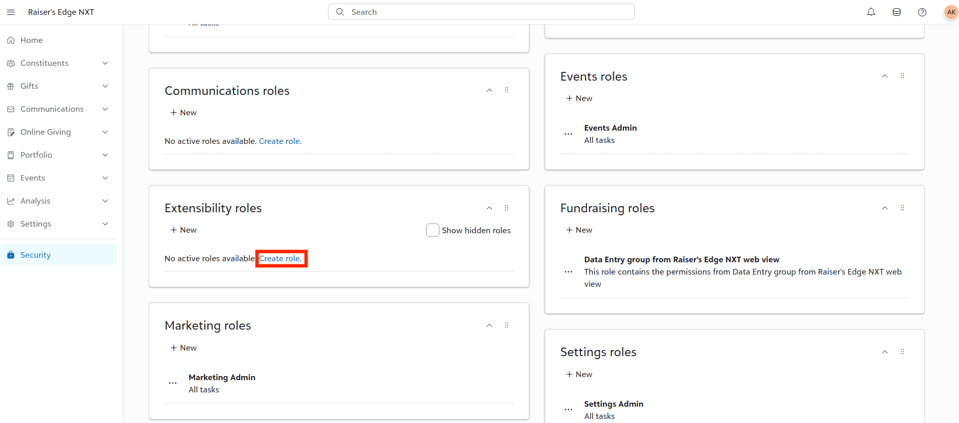 How to Add the Extensibility Role within Security in Raiser's Edge NXT