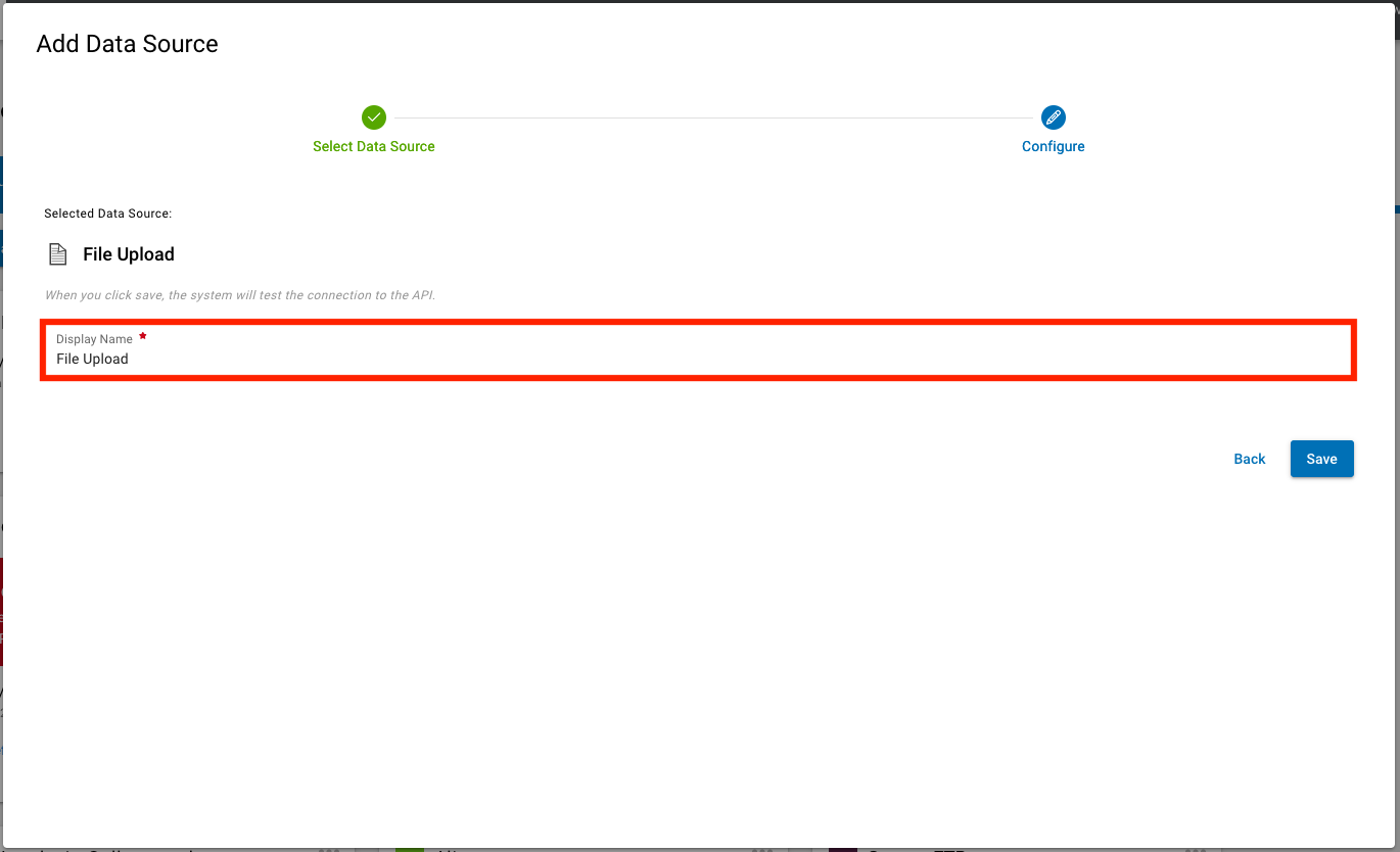 How to Add a File Upload Data Source