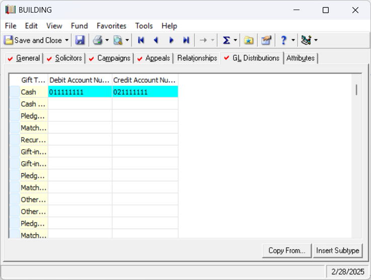 Issue: General Ledger Distribution Numbers Not Populating