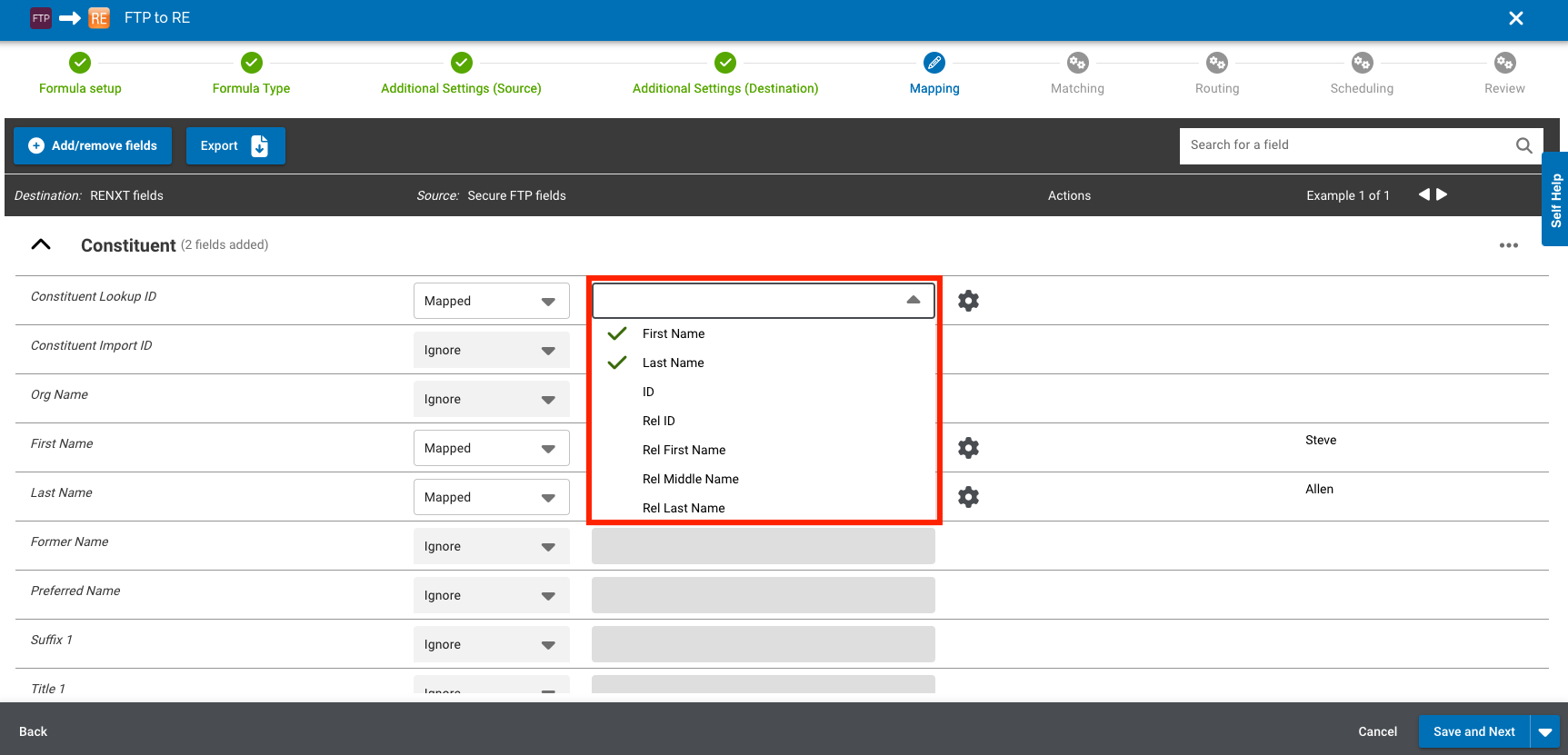 How To Update Mapping for FTP/Flat File Formulas