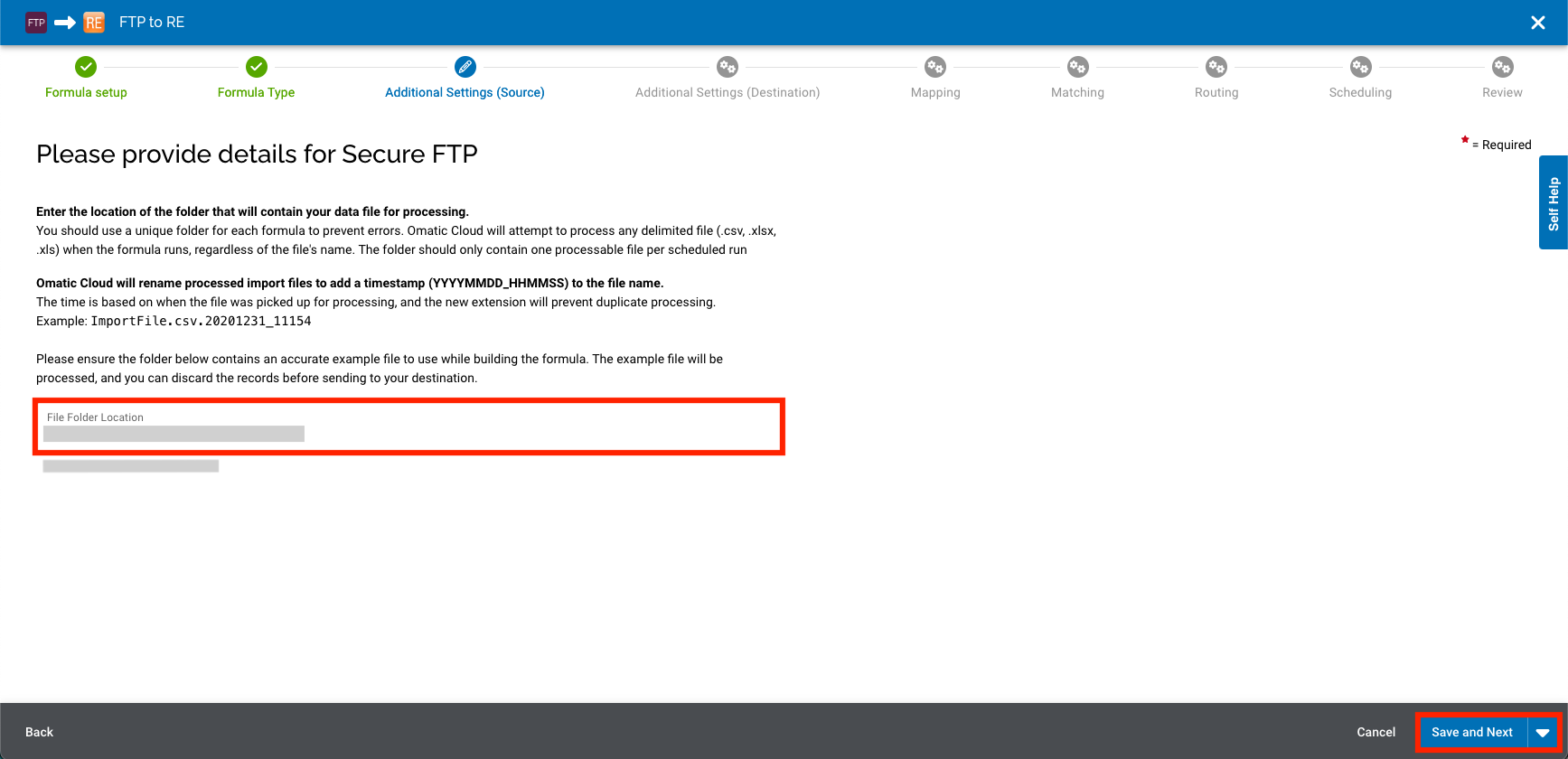 How To Update Mapping for FTP/Flat File Formulas