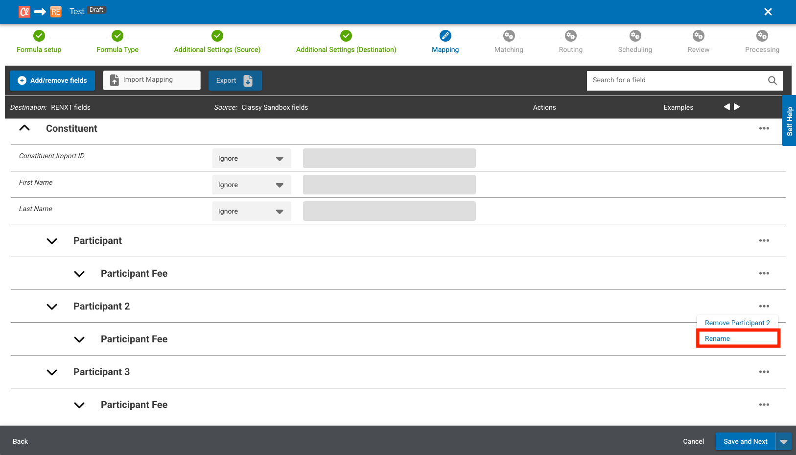 How to Rename Objects on the Mapping Screen