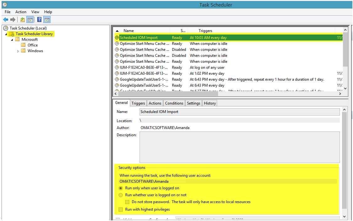 ImportOmatic Scheduler - Scheduling an Import