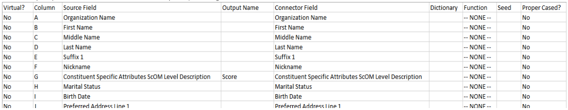 ImportOmatic Export Profile Configuration - Export Profile Field Mapping