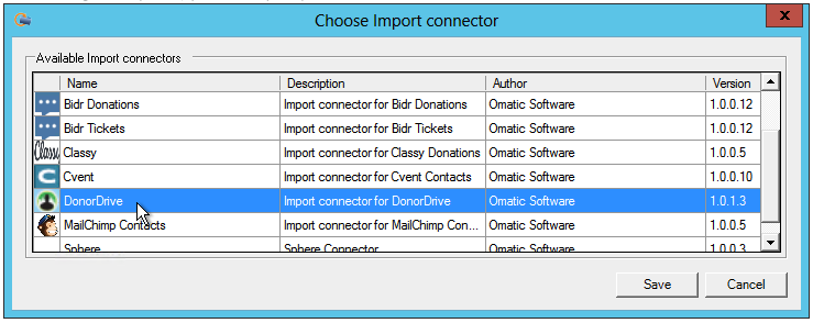ImportOmatic - Connector Profiles