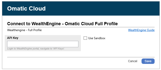 ImportOmatic - WealthEngine Connector - Full Profile