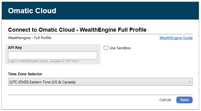 ImportOmatic - WealthEngine Connector - Full Profile