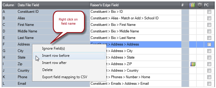 ImportOmatic - Configuration - Profiles - Profile Configuration Screens - Field Map - How To Map ...
