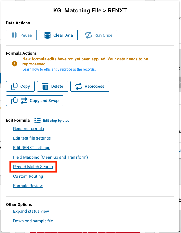How to Edit Routing for an Existing Formula